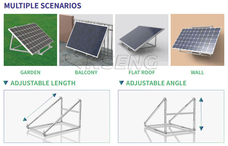 Easy Solar Kit Universal Adjustable Angle Solar Panel Wall Mount ...