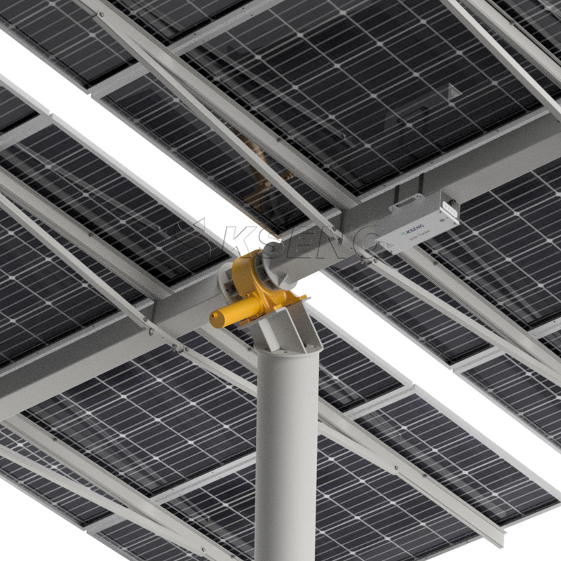 Single post axis tracker solar automatic solar tracking system ...