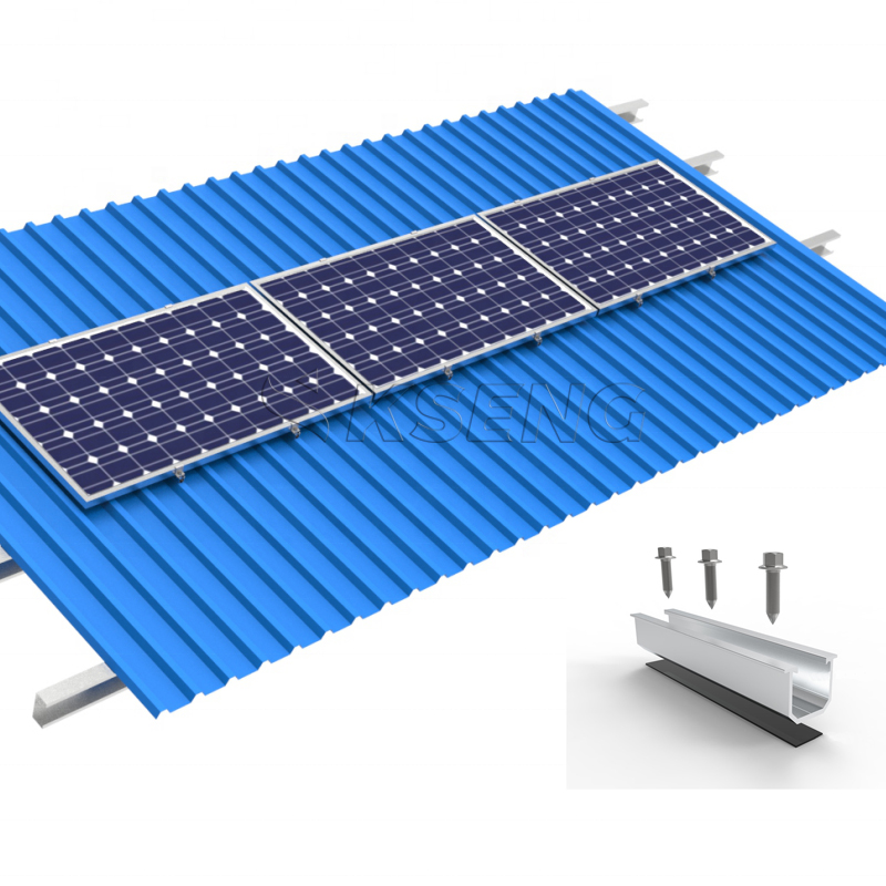 Metal roof solar racking solar mini rail mounting system Manufacturers