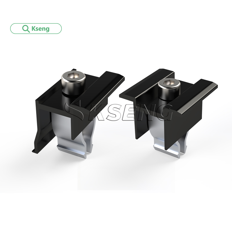 Black Solar Panel Mounting System Mid Clamp And End Clamp Manufacturers