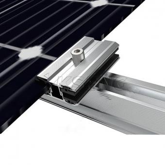 Thin film solar mid clamp for frameless solar panel Manufacturers