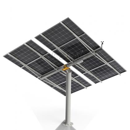 Single post axis tracker solar automatic solar tracking system ...